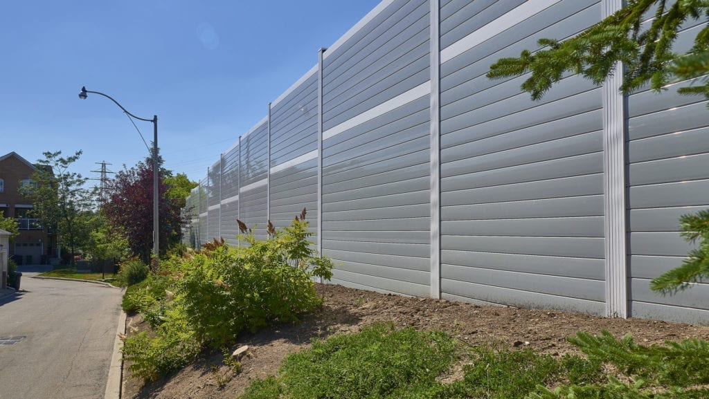 PVC walls protect residential developments from unwanted noise